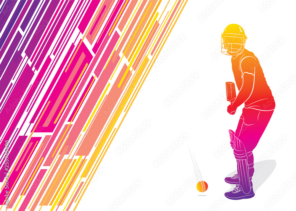 cricket player poster design Stock Vector | Adobe Stock