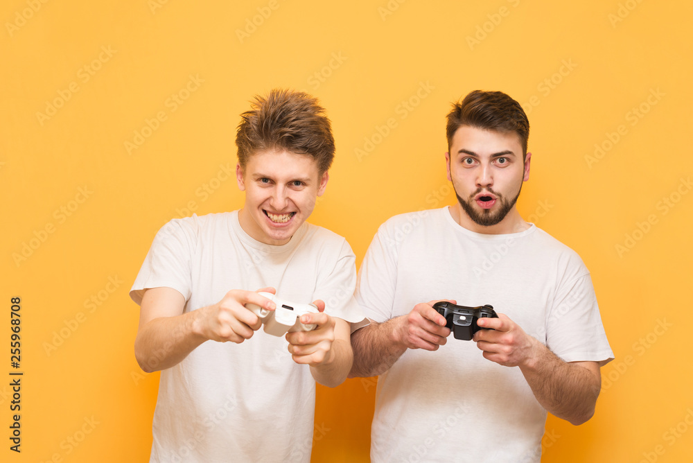 Two Friends Playing Video Games