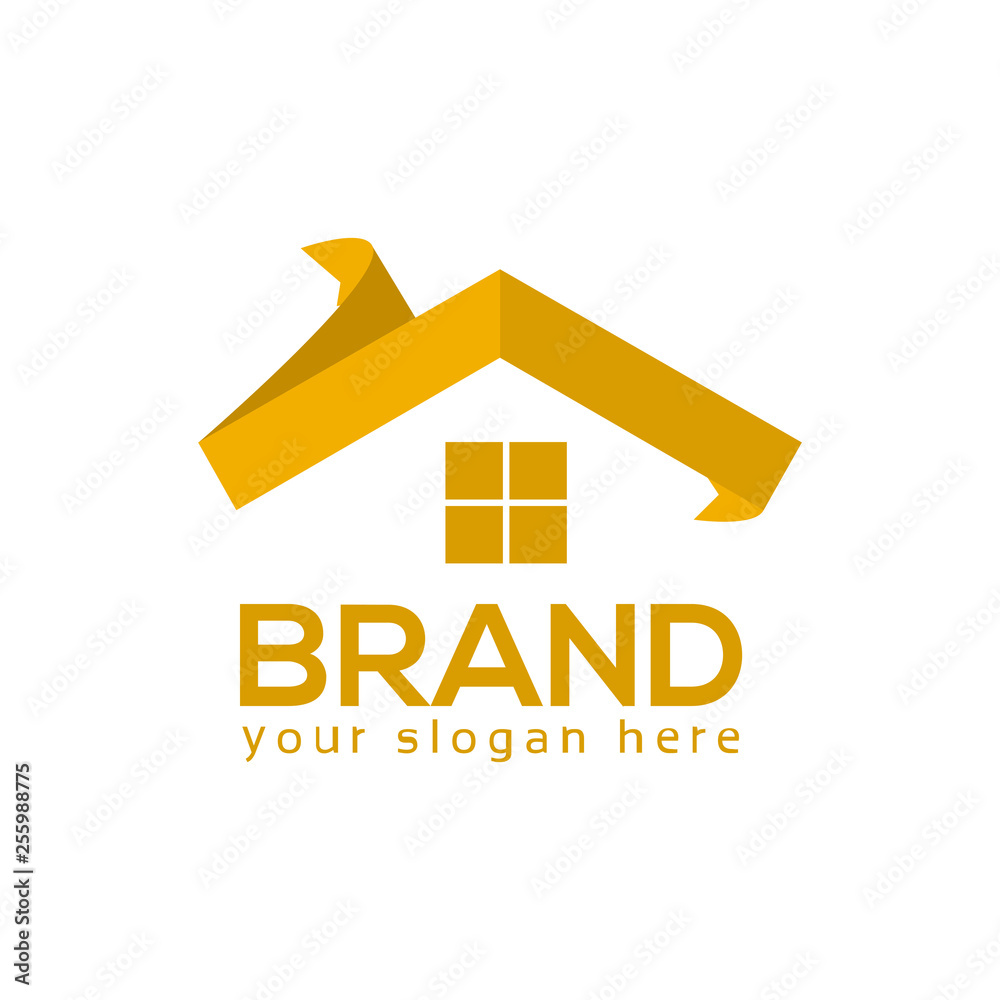 Abstract house logo - Orange house. logo vector illustration Stock ...