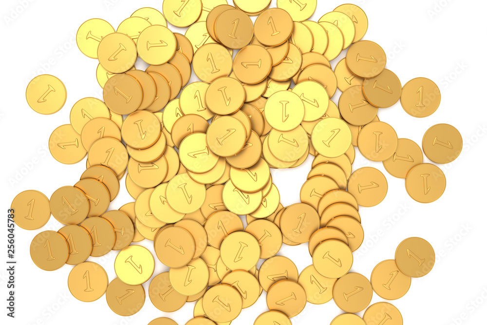 The texture of gold coins. Stock Illustration | Adobe Stock
