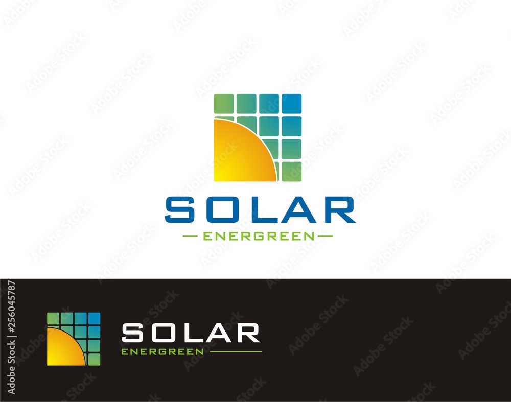 solar energy logo vector Stock Vector | Adobe Stock