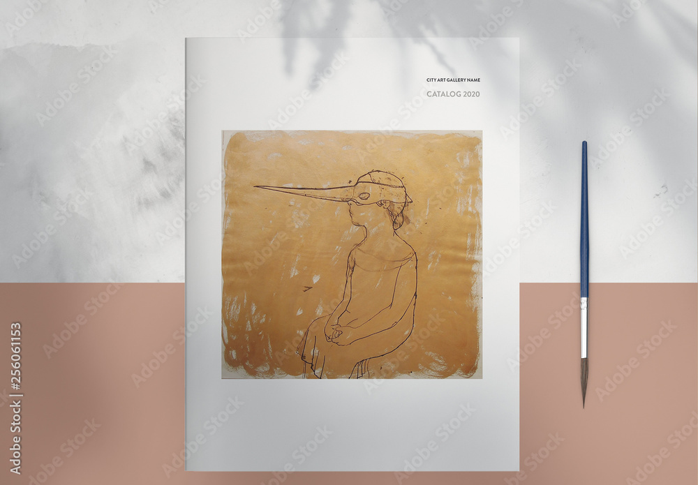 Art Gallery Catalog Layout Stock Template | Adobe Stock