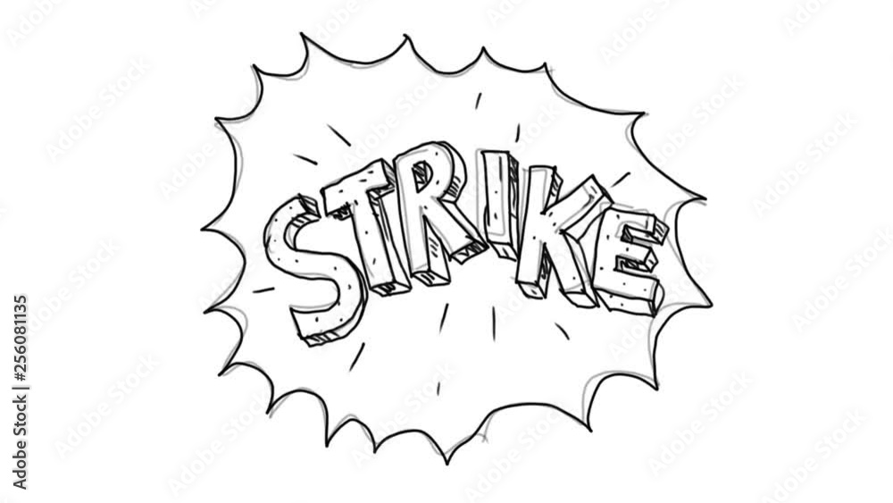 Vídeo do Stock: 2d Animation motion graphics of a drawing of a bowler ...