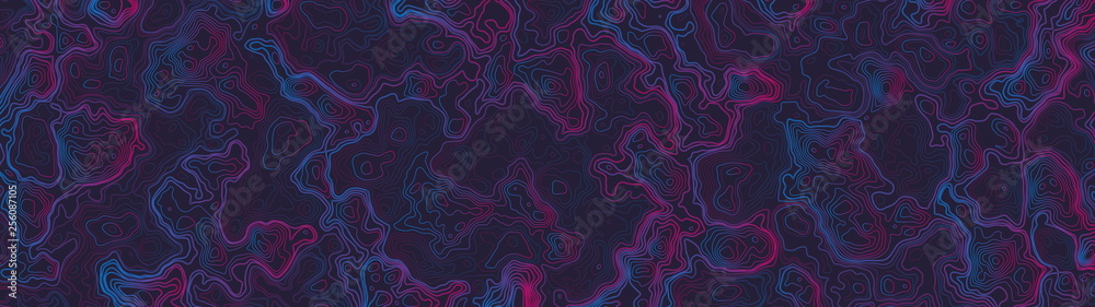 Ultra Wide Wallpaper Abstract Topographic Contour Map Vaporwave Vector ...