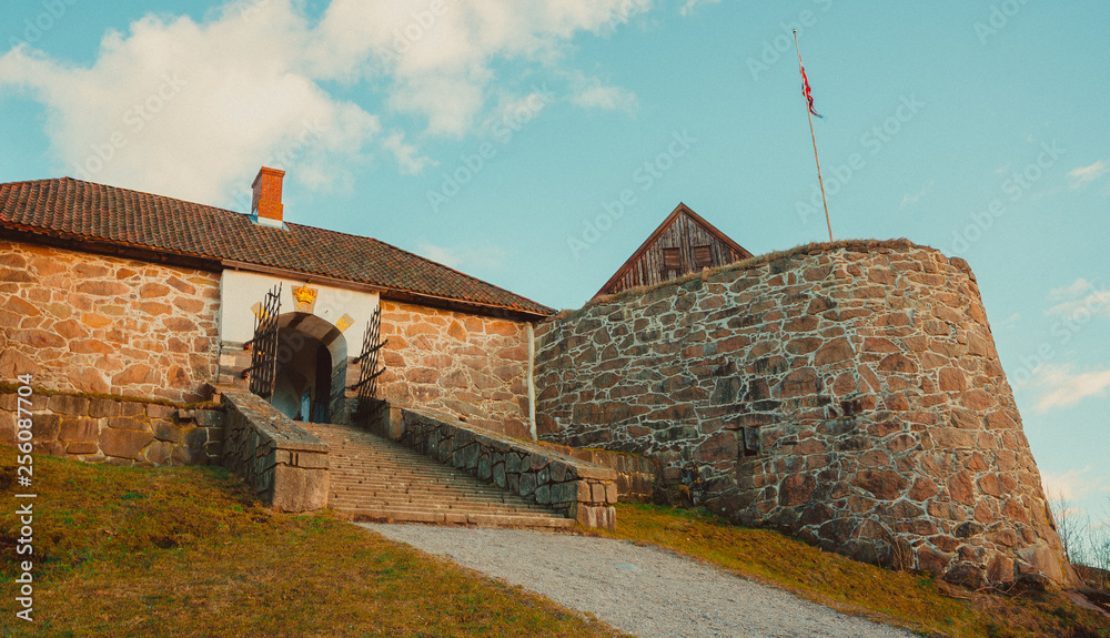 Gamle Fredrikstad Kongsten fort, gród królewski, zamek, pałac, forteca ...