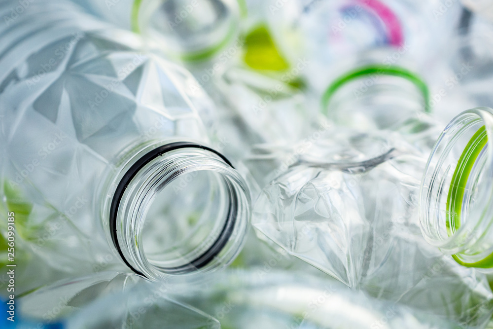 plastic bottles recycling background concept Stock Photo | Adobe Stock