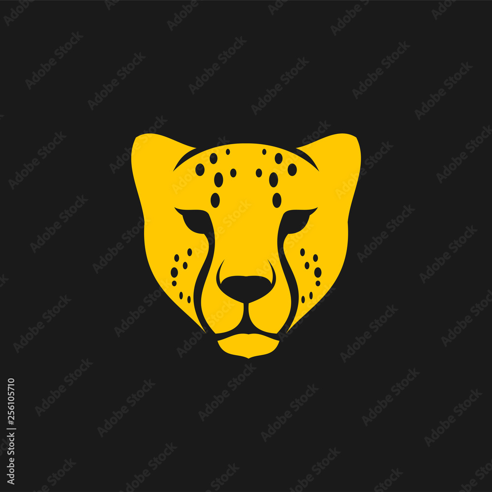 cheetah head logo icon designs vector illustration template Stock ...