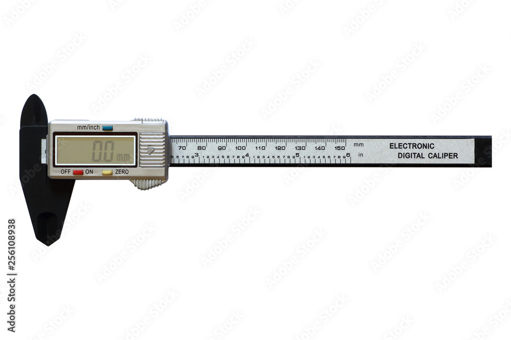 Digital vernier calipers, isolated on white background Stock Photo ...