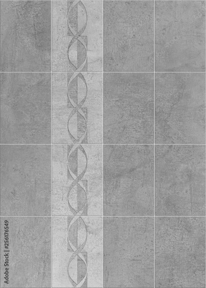 Tile with decor, seamless texture map for 3d graphics Stock ...