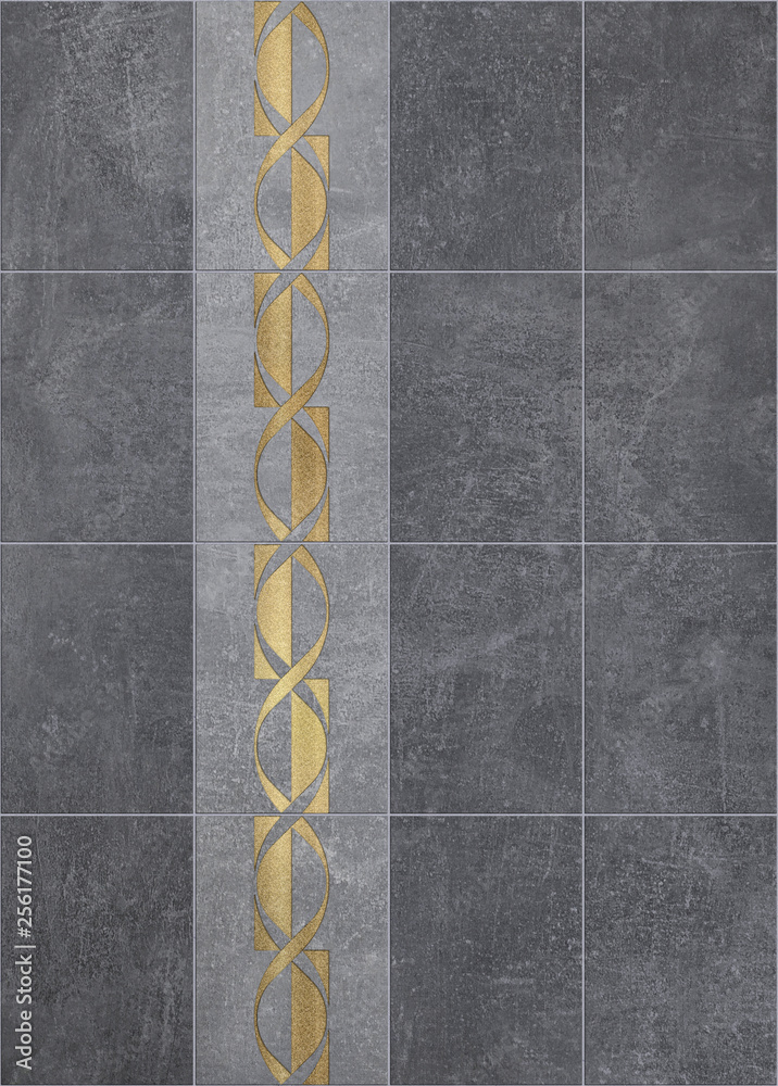 Tile with decor, seamless texture map for 3d graphics Stock ...