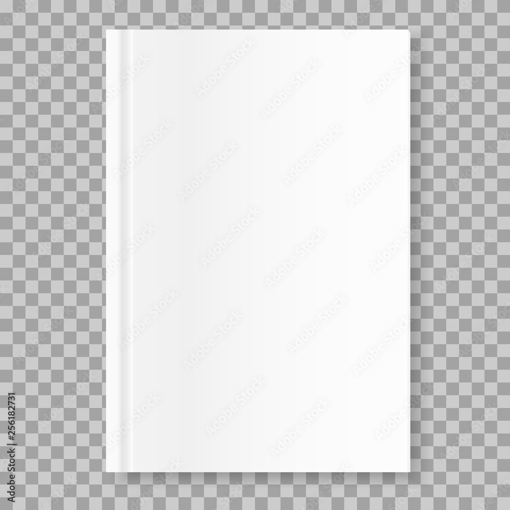 Vector realistic empty book template on transparent background ...