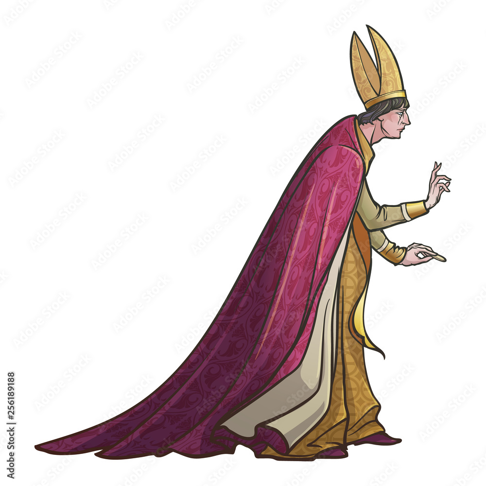 Medieval Priest Clipart