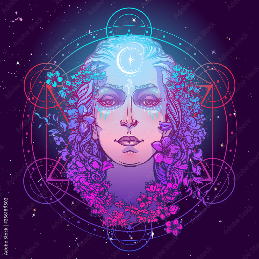 White goddess of european culture. Symbol of femininity, motherhood ...