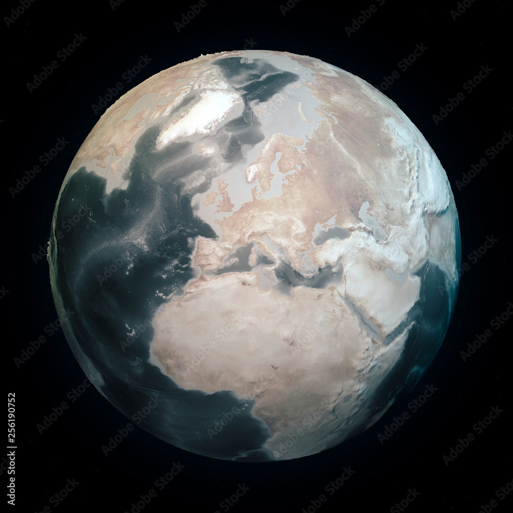 Drought in the world, dry planet earth. Climate change land without ...