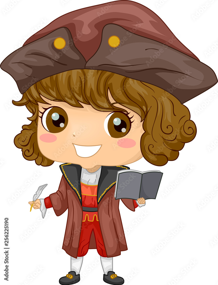 Kid Boy Christopher Columbus Adventure Stock Vector | Adobe Stock