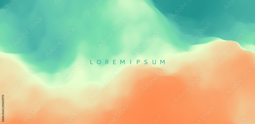 Water surface. Wave of ocean on the sandy beach. Nature background ...