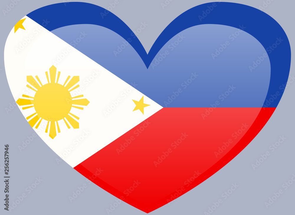 original and simple Republic of The Philippines flag isolated in ...