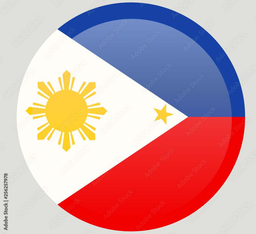 original and simple Republic of The Philippines flag isolated in ...