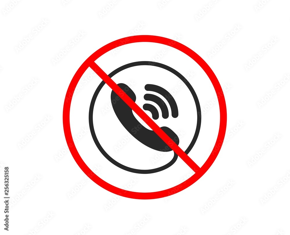No or Stop. Call center service icon. Phone support sign. Feedback ...