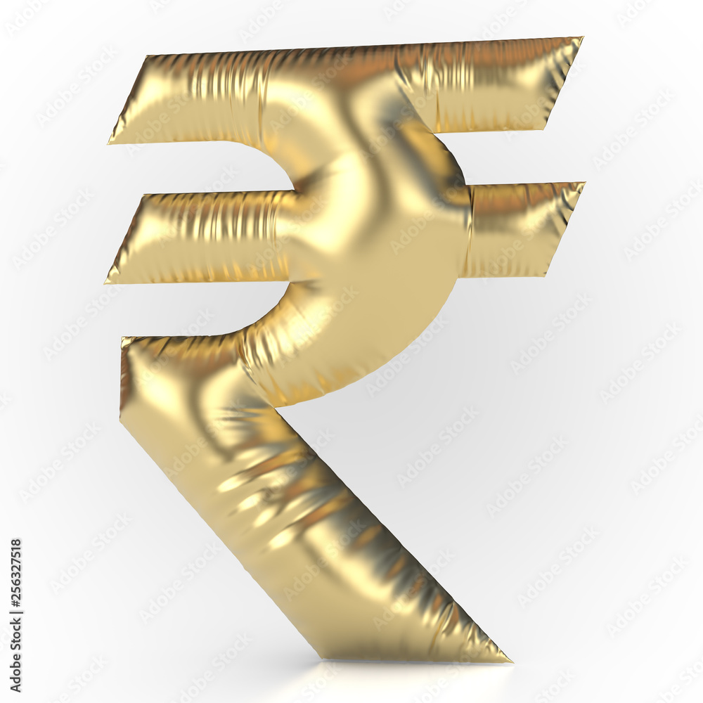 Indische Rupie Symbol aufgeblasen Stock Illustration | Adobe Stock