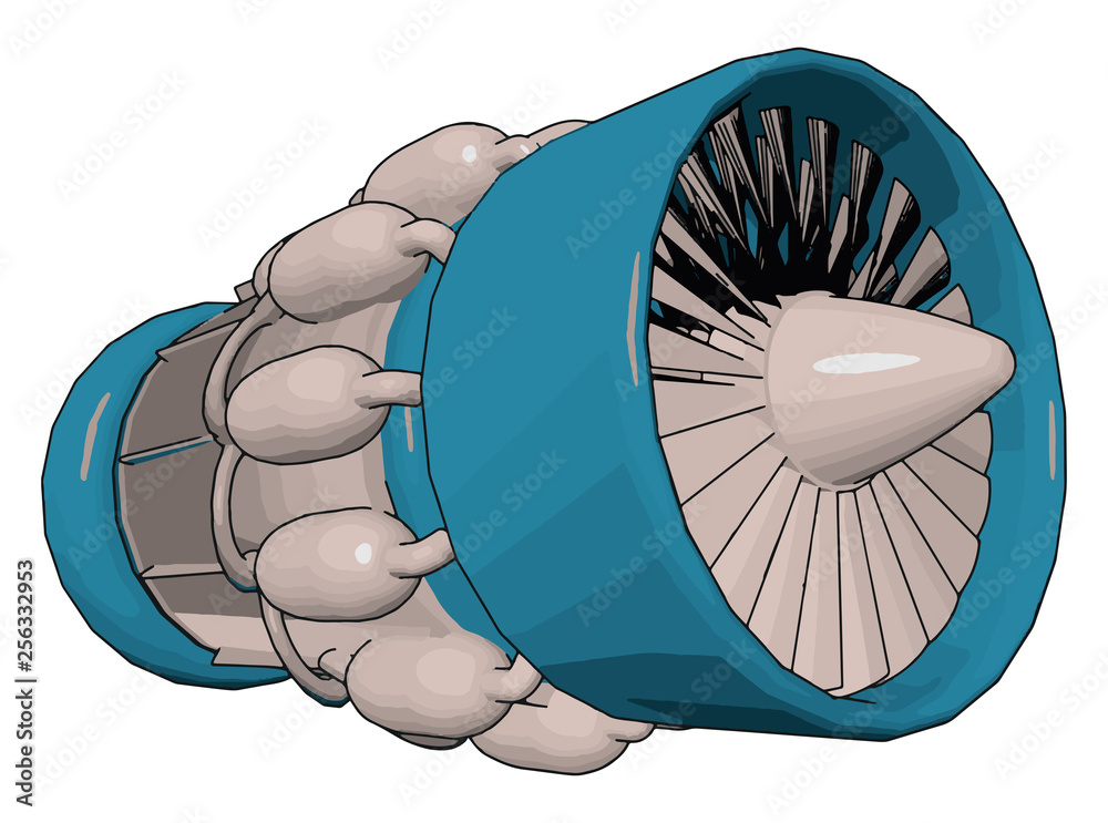 Jet engine importance vector or color illustration Stock Vector | Adobe ...