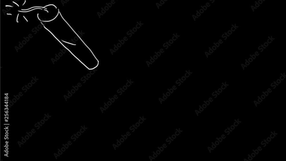 2d Animation motion graphics of a drawing of a man holding and throwing ...