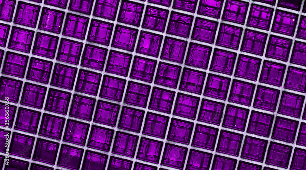 Violet glass brick wall Stock Photo | Adobe Stock
