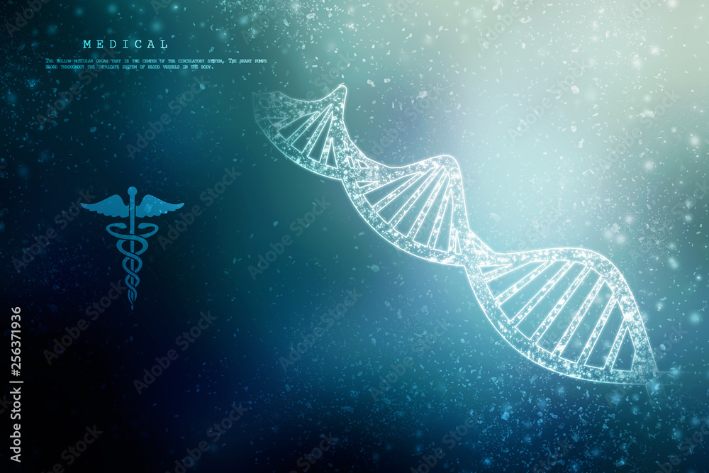 2d render of dna structure, abstract background Stock Illustration ...
