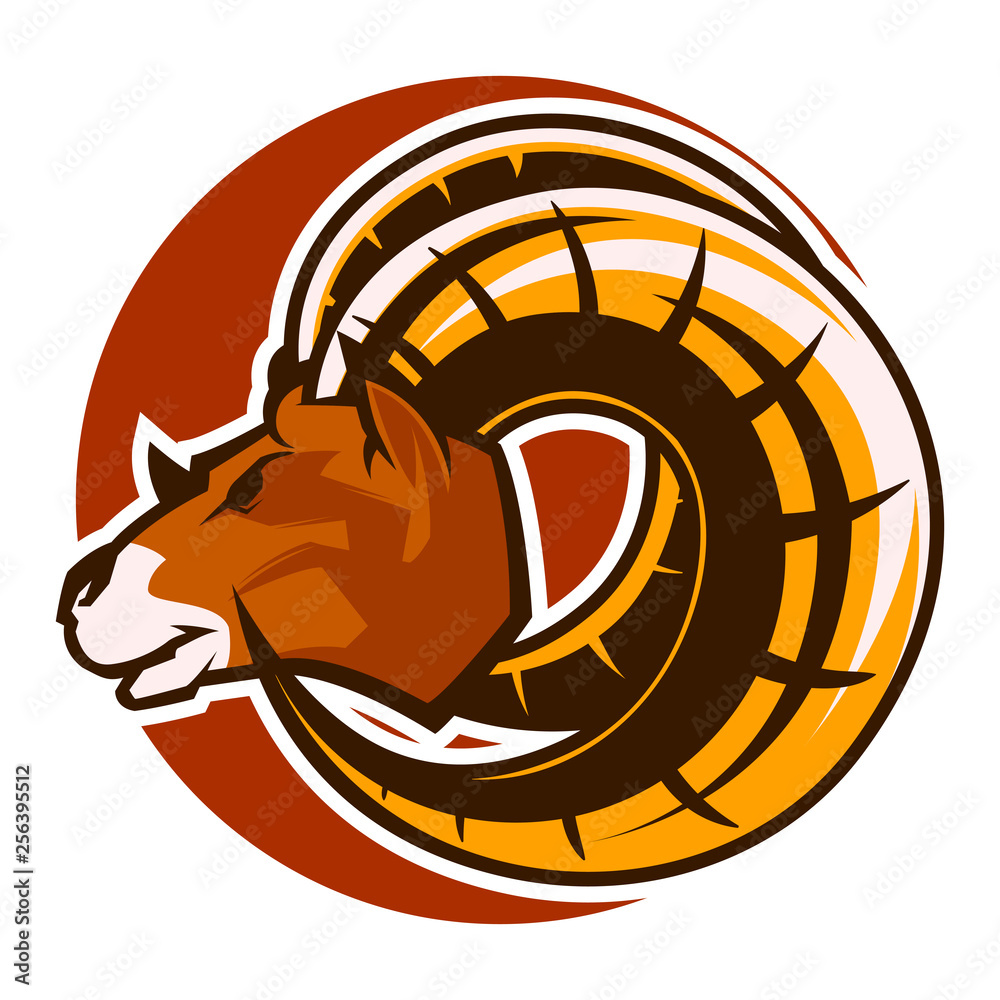 angry ram goat head mascot vector esports logo illustration Stock ...