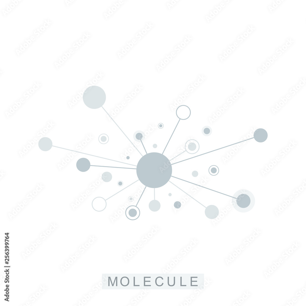 Molecule logo template icon science genetics logotype, DNA helix ...