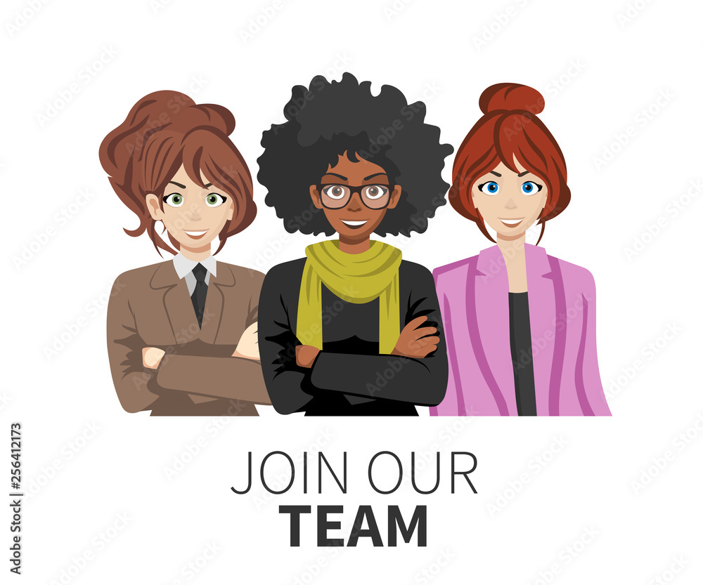 Join our team. Crowd of united people as a business or creative ...