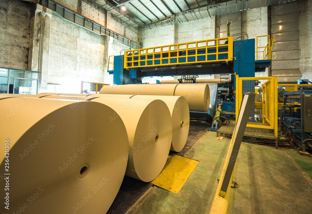 Machinery and Equipment of a Paper Mill Workshop Stock Photo | Adobe Stock