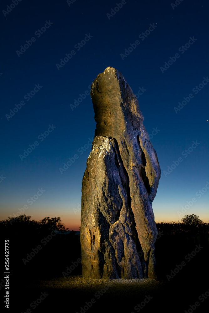 prehistoric menhir at night Stock Photo | Adobe Stock