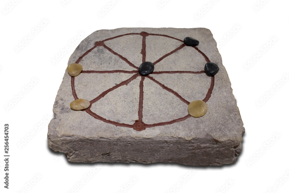 Terni lapilli or ancient roman tic-tac-toe Stock Photo | Adobe Stock