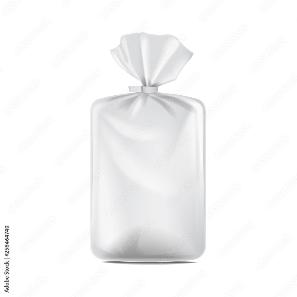 Rectangular blank packaging for bread. Pack for coffee, sweets, cookies ...