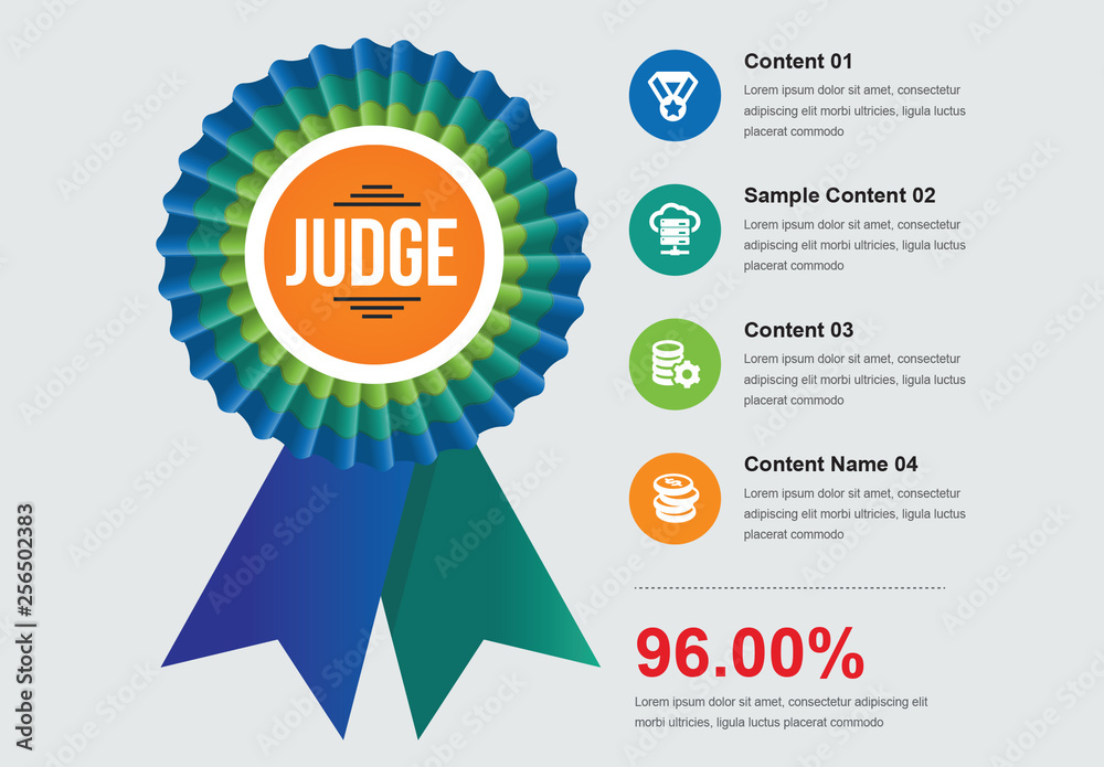 Infographic with Award Ribbon Stock Template | Adobe Stock