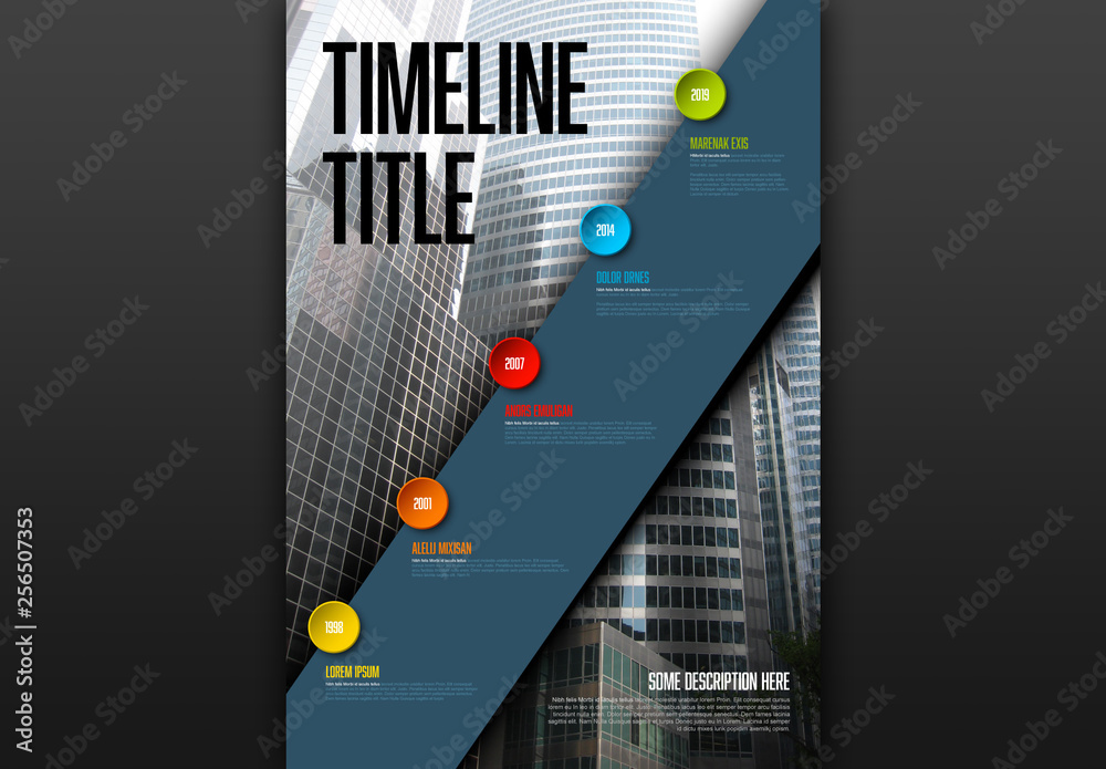 Timeline Infographic Stock Template | Adobe Stock