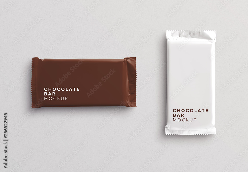 Chocolate Bar Wrapper Mockup Stock Template | Adobe Stock