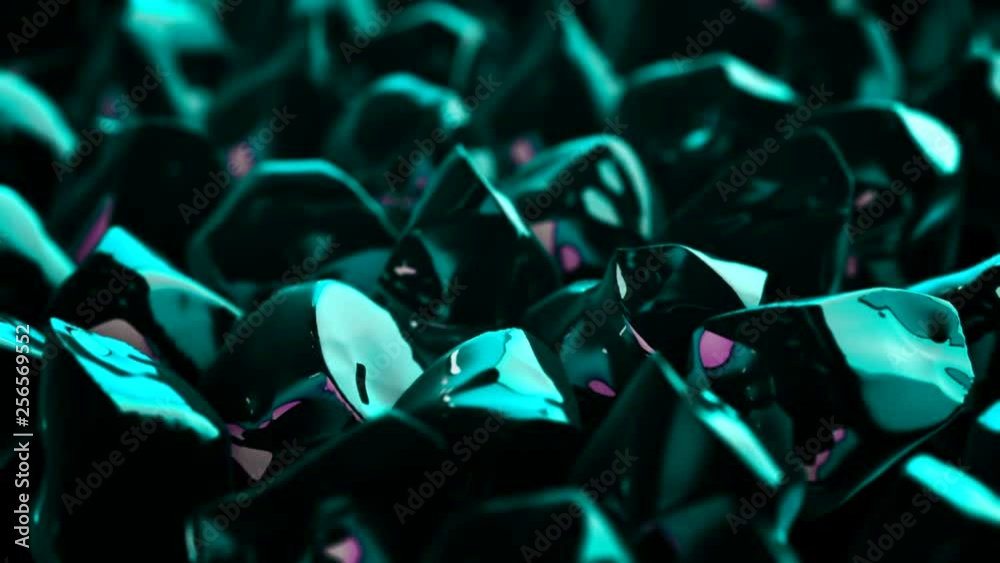 Diamonds Refraction Background Looped. Smooth colored stones, animation ...