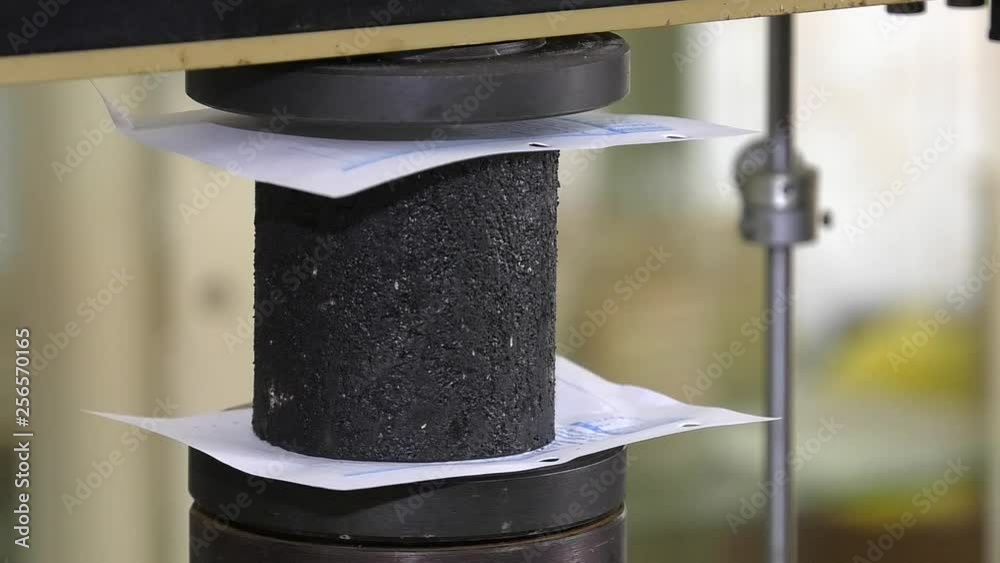 Video Stock Machine for testing asphalt materials in compression ...