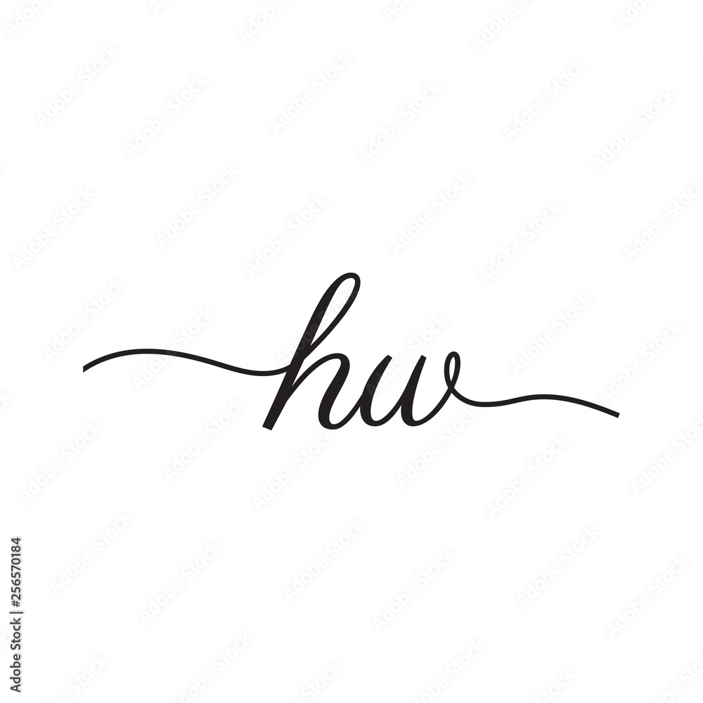 initials handwriting letters vector logo Stock Vector | Adobe Stock