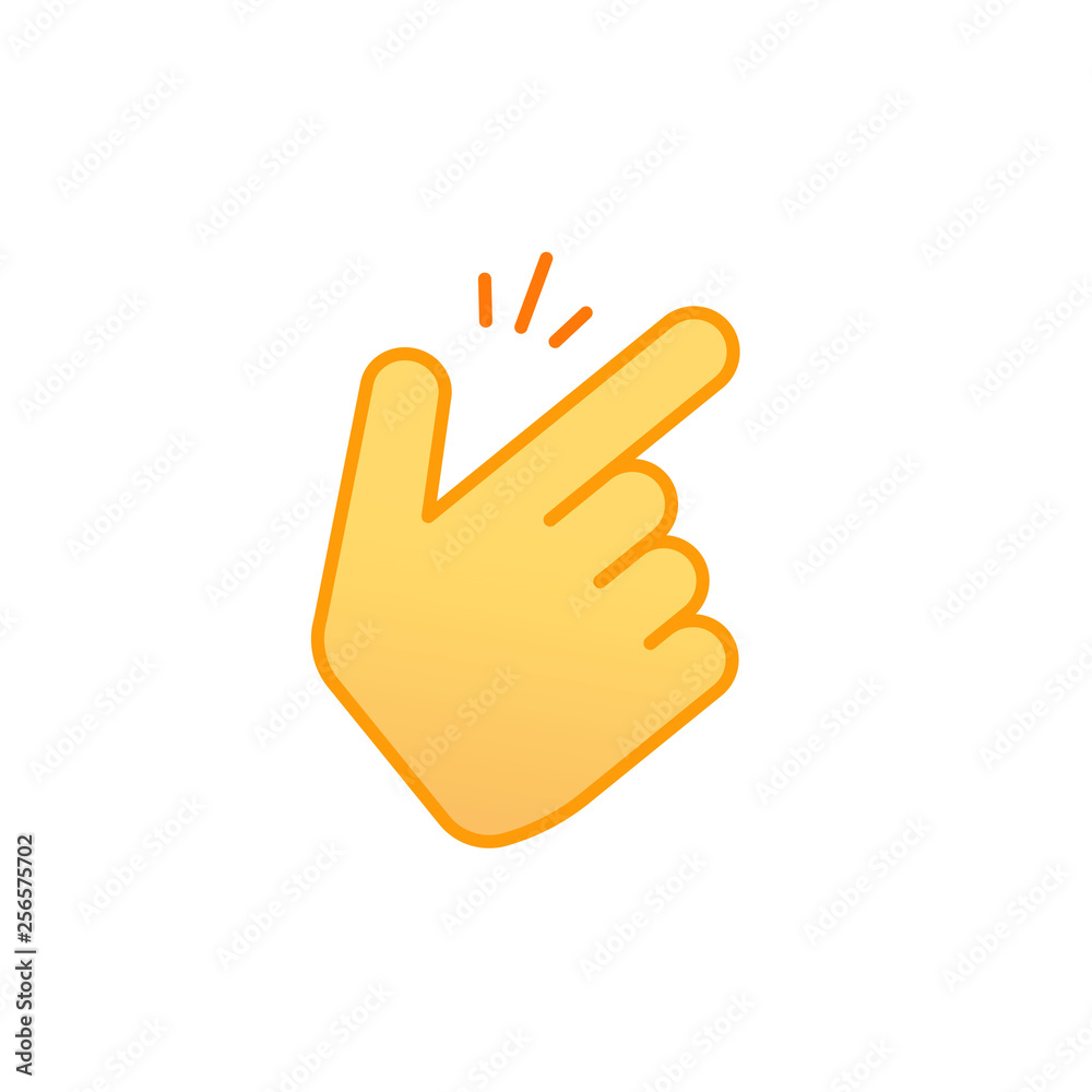 Snap fingers vector icon, line outline art snapping thumbs gesture ...