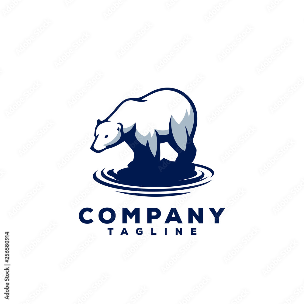 polar bear logo Stock Vector | Adobe Stock