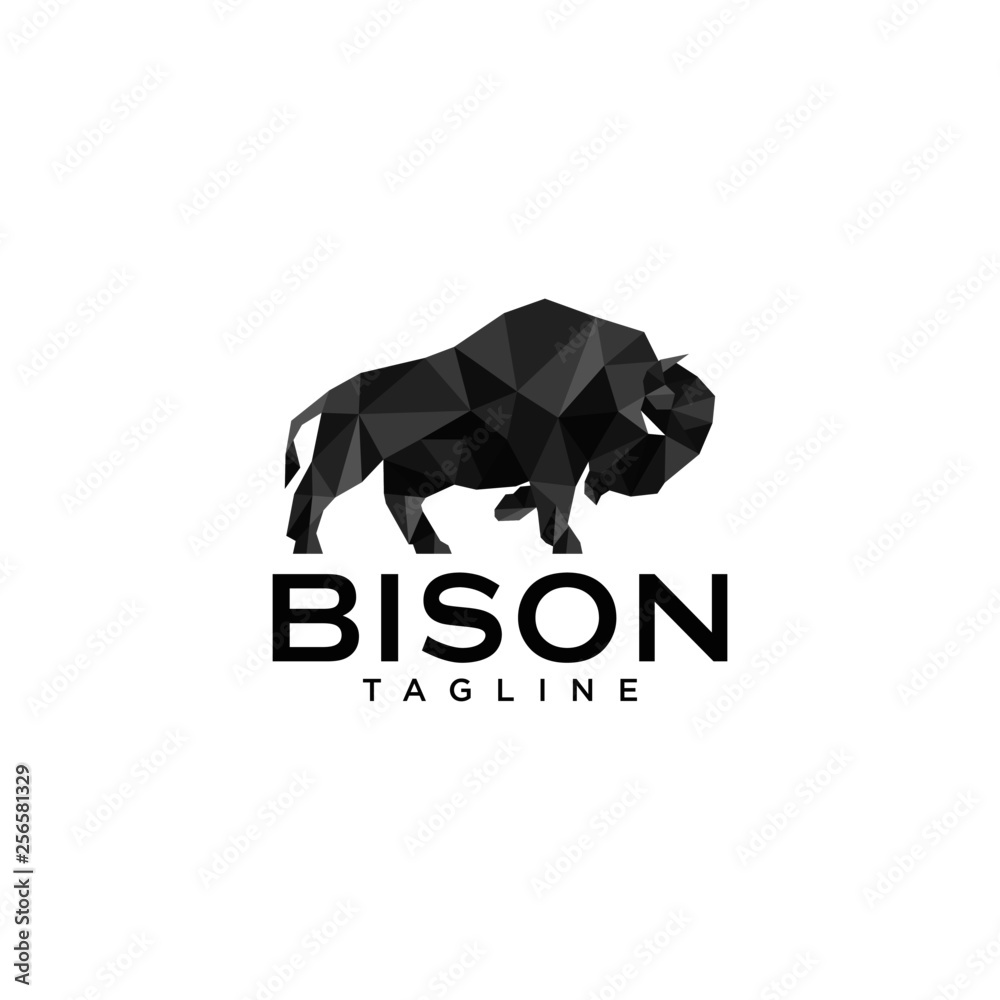 Bison Logo Templates Stock Vector | Adobe Stock