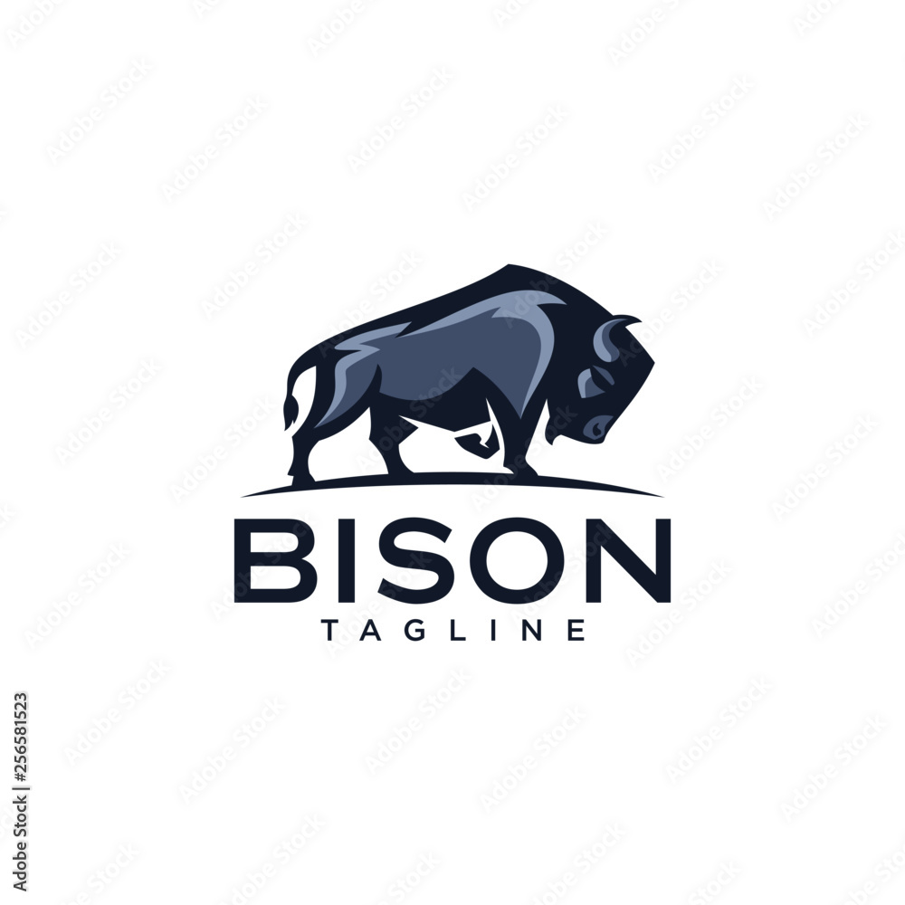 Bison Logo Templates Stock Vector | Adobe Stock