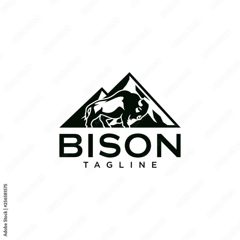 Bison Logo Templates Stock Vector | Adobe Stock