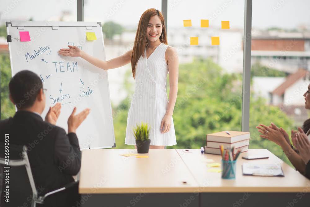 Successful Business Woman Presentation