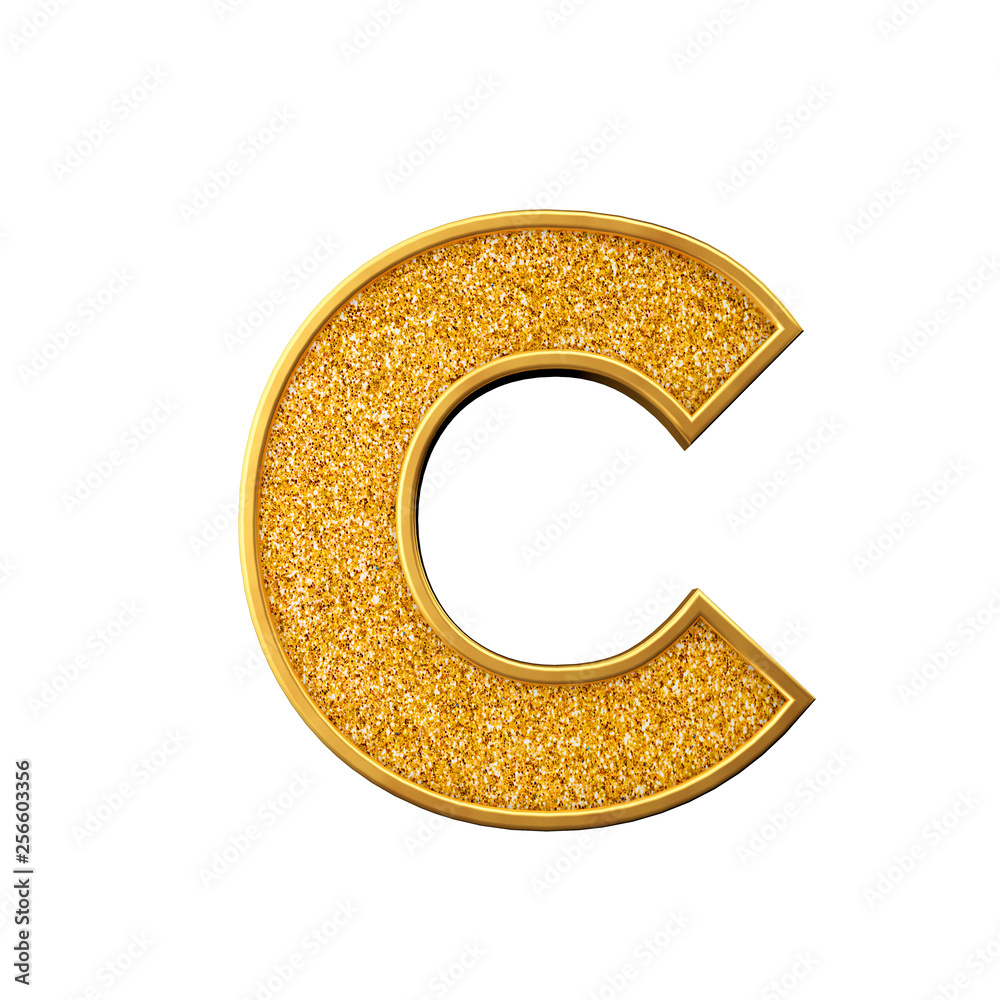 Letter C Gold