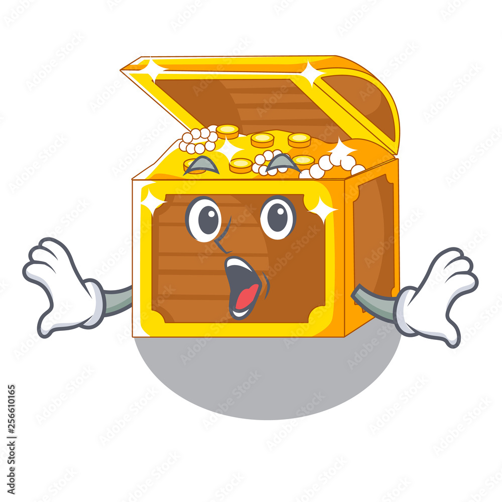 Surprised treasure underwater cartoons in the water Stock Vector ...