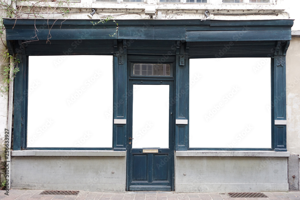 Store front empty window display die cut for montages work Stock Photo ...
